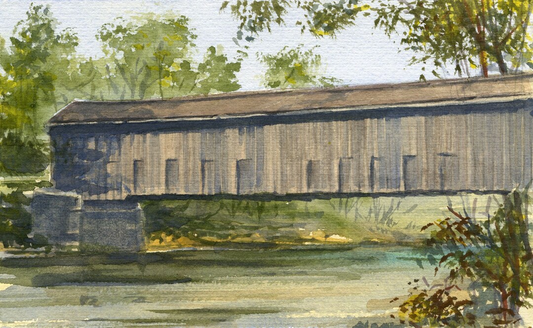 Eagleville Covered Bridge, Batten Kill, Washington County, New York ...