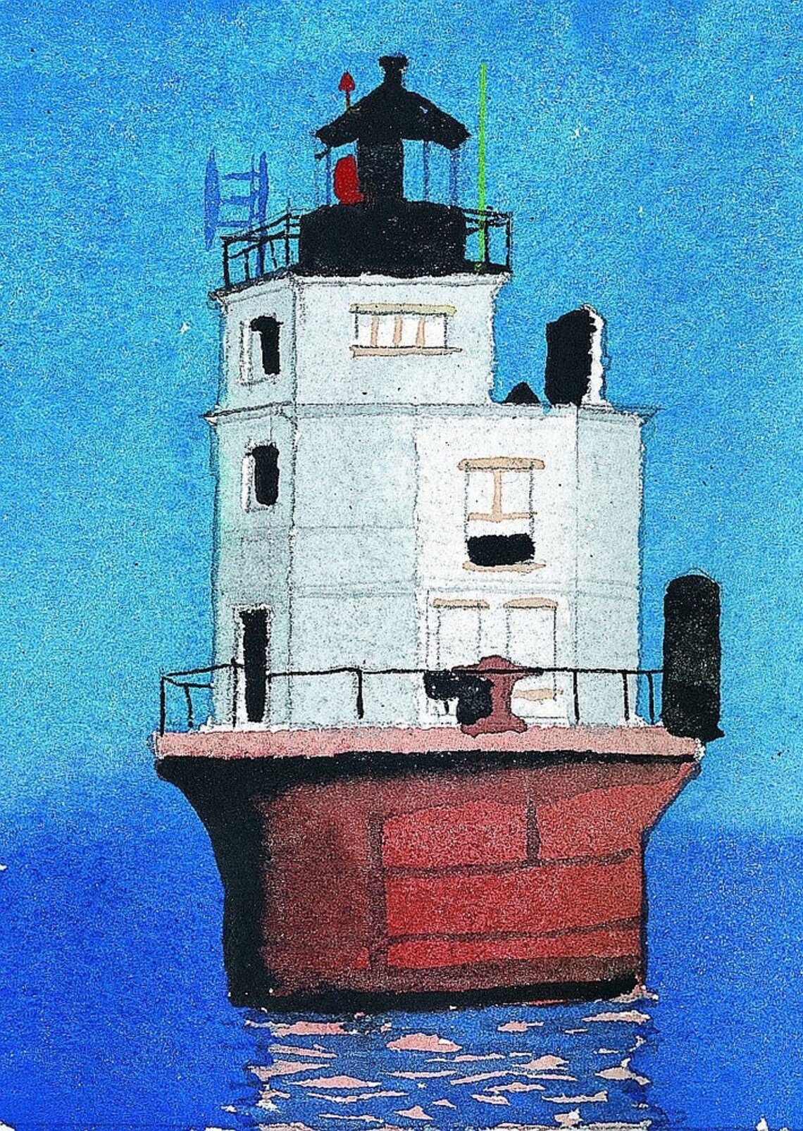 Smith Point Lighthouse Chesapeake Bay Virginia. Twilight at - Etsy