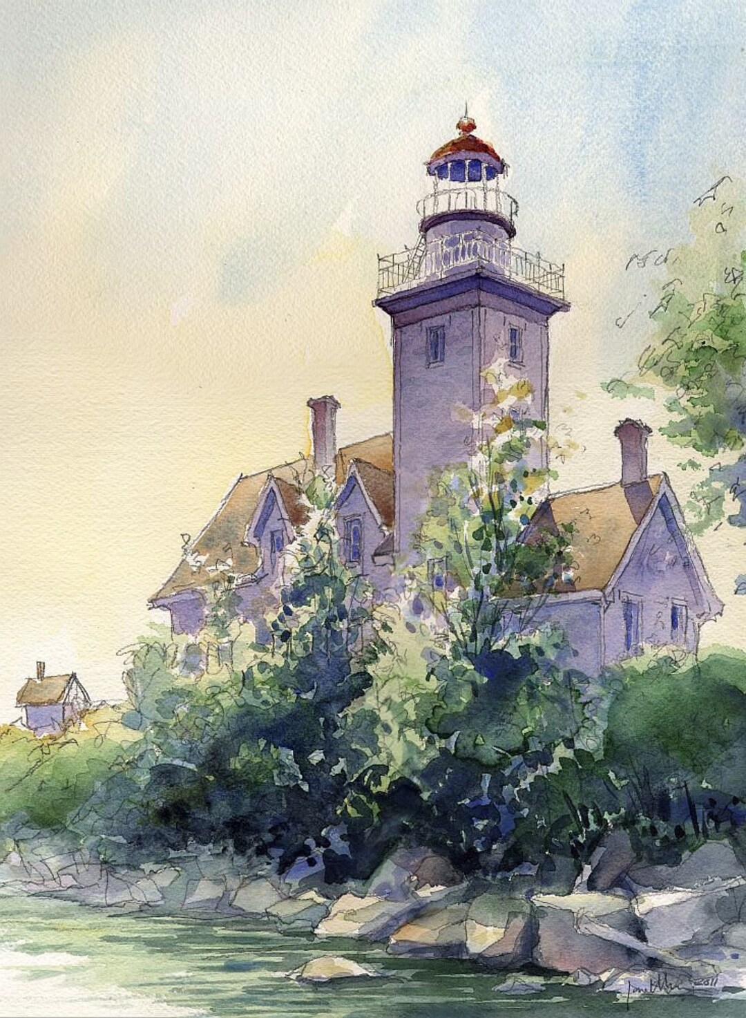 Thirty Mile Point Lighthouse Golden Hill State Park Lake - Etsy