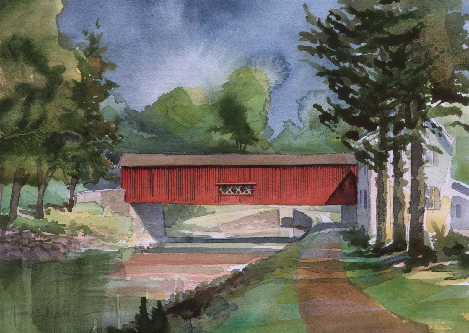 Uhlerstown Covered Bridge, Delaware Canal, Bucks County, PA. Romantic ...
