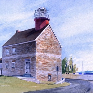 Selkirk Lighthouse Back View, Salmon River Marina, Lake Ontario ...