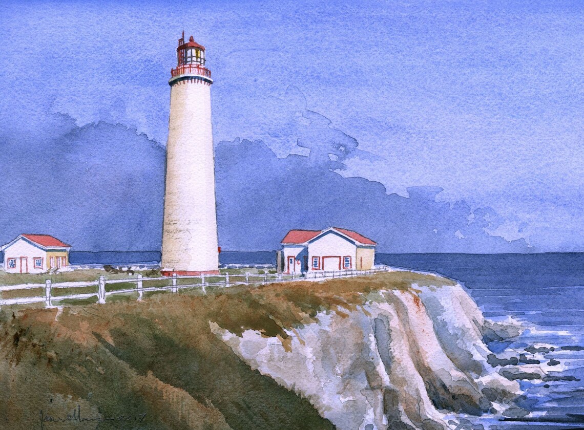 Cap Des Rosiers Lighthouse Fridge Magnet 3.5x4.75. Gaspé - Etsy
