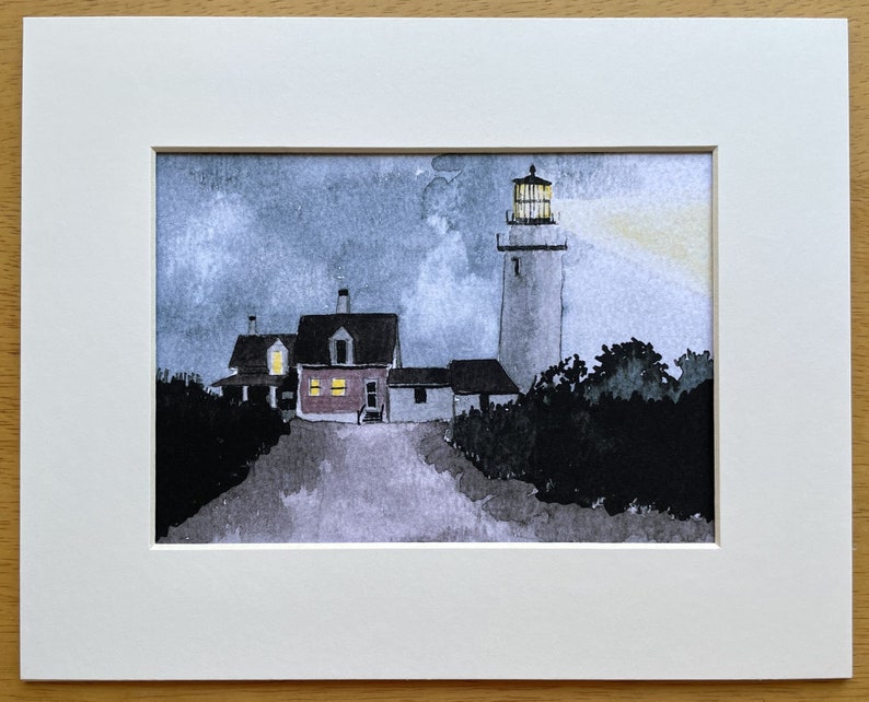 Cape Cod Highland Lighthouse at Night North Truro Mass. - Etsy