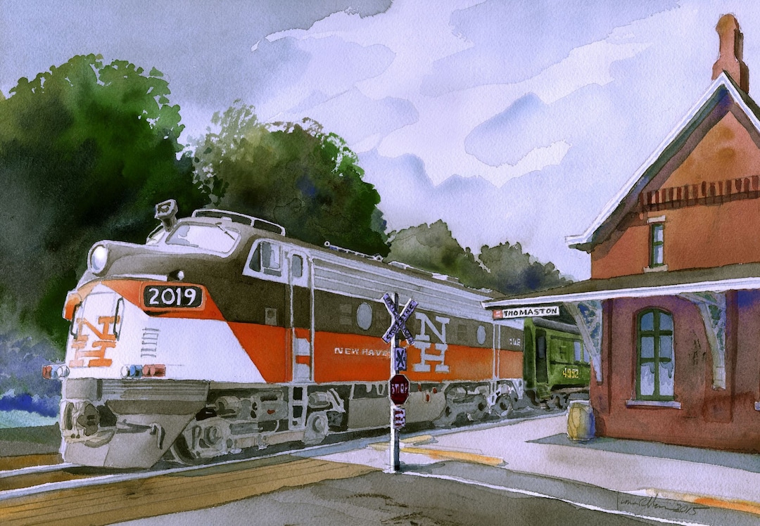 Naugatuck Railroad, Thomaston Station, Conn. EMD Engine. RR Museum of ...