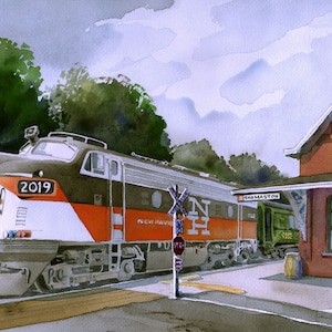 Naugatuck Railroad, Thomaston Station, Conn. EMD Engine. RR Museum of ...