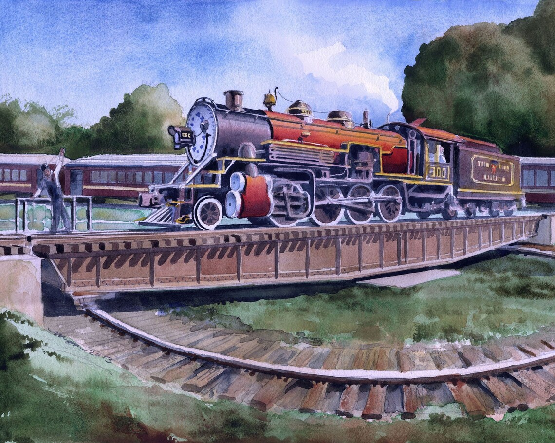 Frisco Railway 1890s Maydelle Train Turntable Texas State - Etsy