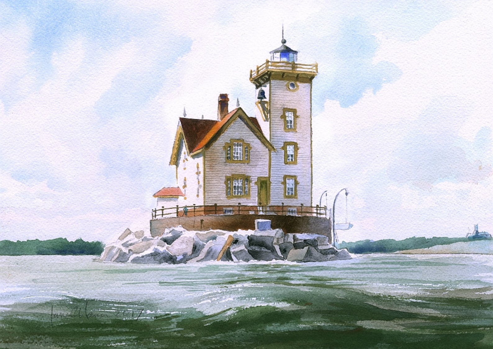 Wickford Harbor Lost Victorian Lighthouse Rhode Island. James - Etsy