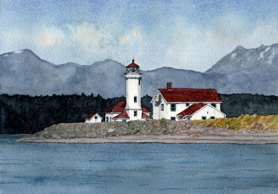 Point Wilson Lighthouse Port Townsend Washington. Puget - Etsy