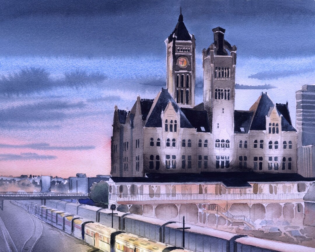 Union Station Nashville Yards, Tenn. Historic Hotel & Trains in ...