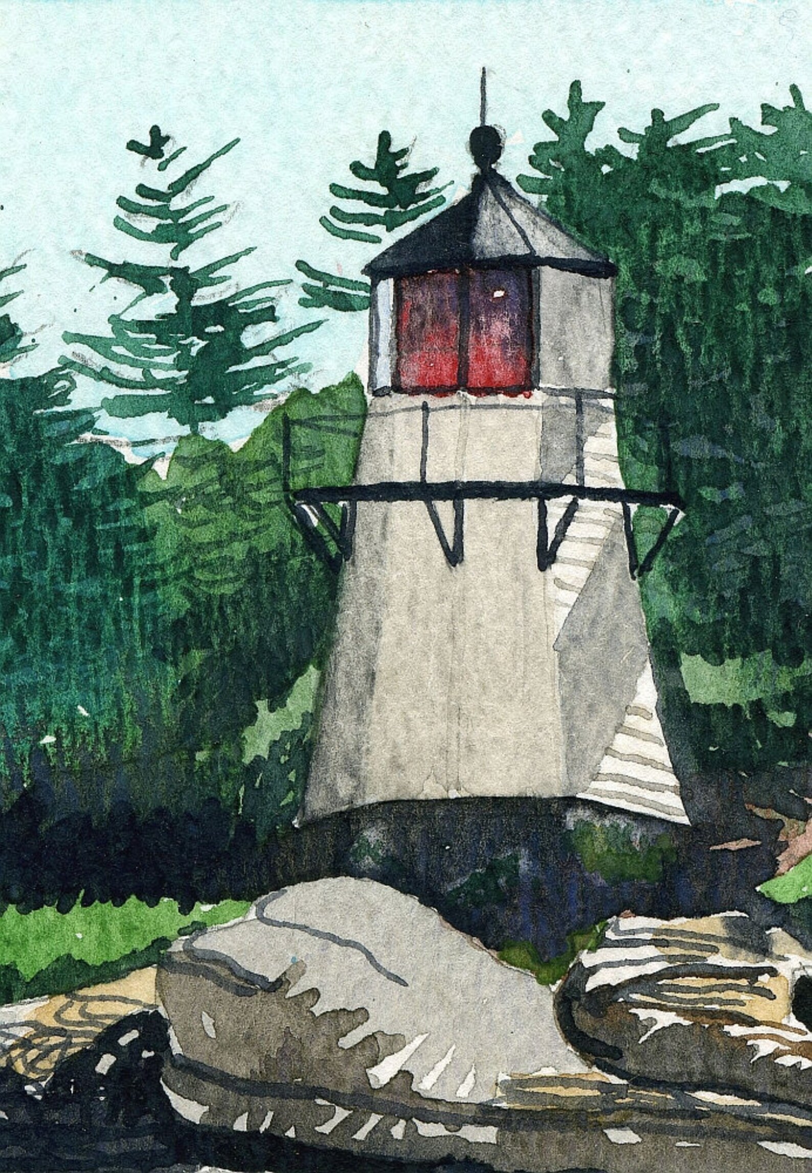 Perkins Island Lighthouse Portrait, Kennebec River, Phippsburg, Maine ...