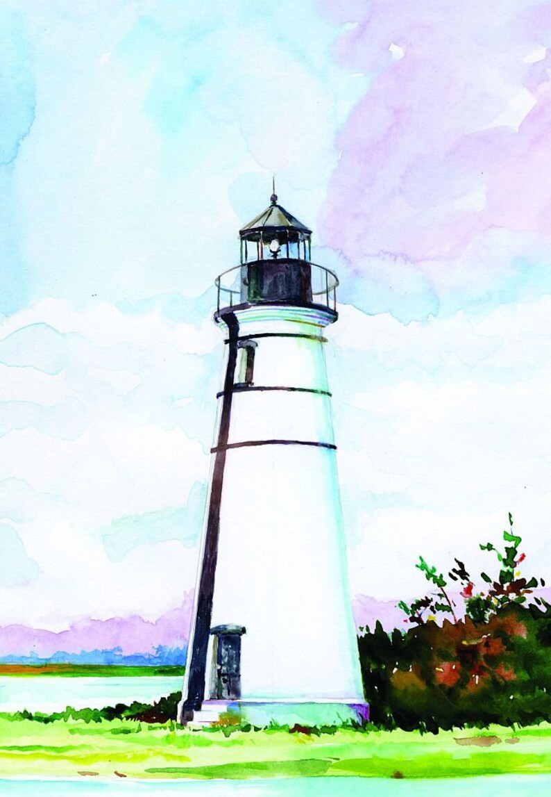 Tchefuncte River Lighthouse Lake Pontchartrain Maritime | Etsy