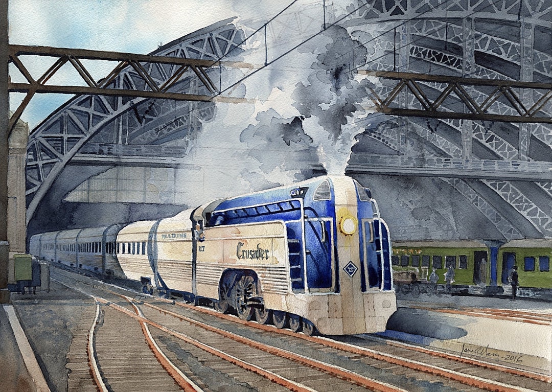 Reading Railroad Crusader 117 Philadelphia Penna. Art Deco - Etsy