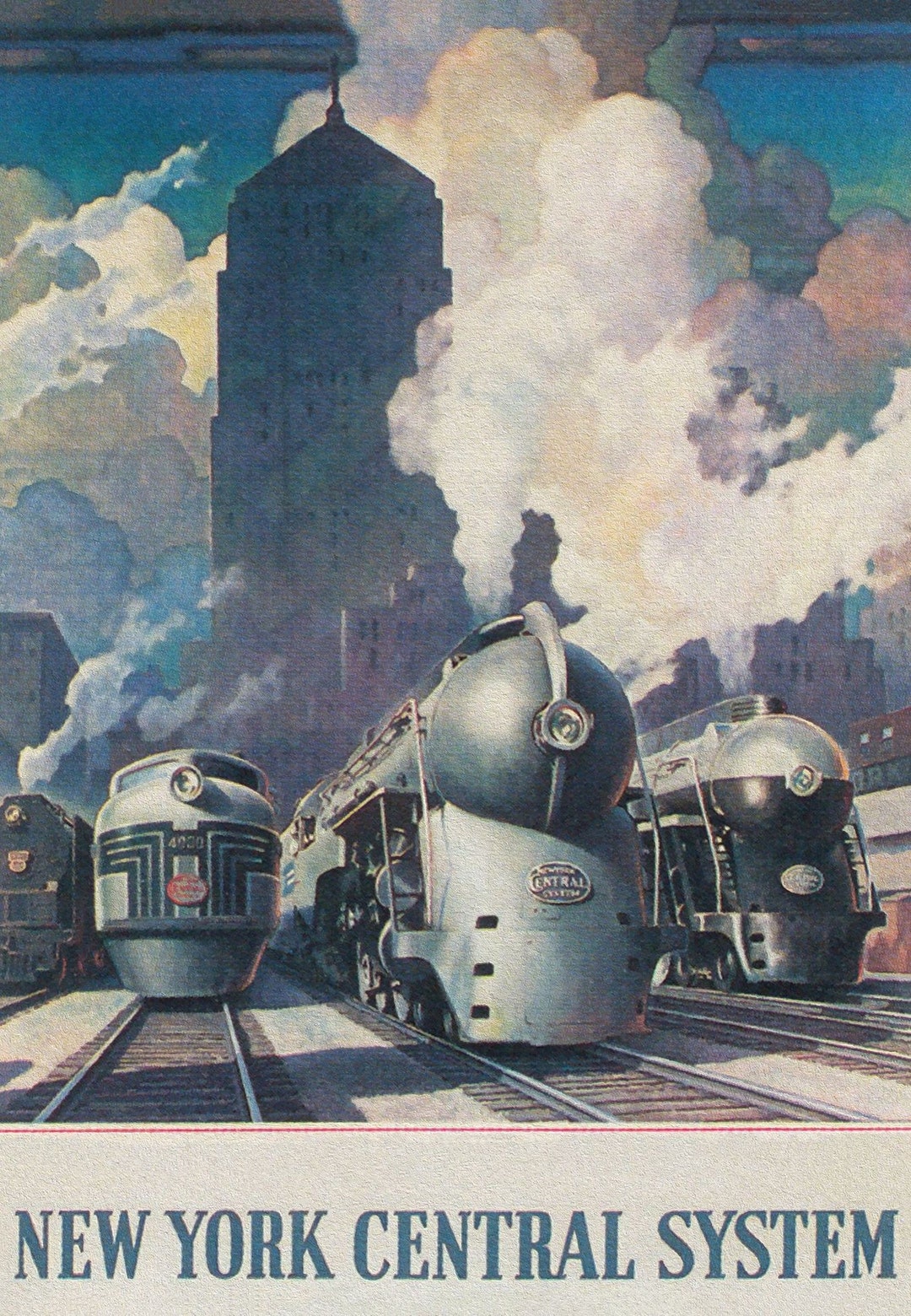 New York Central Art Deco Steam Trains, Chicago Board of Trade ...