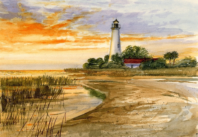 Florida Panhandle Lighthouses Notecard Collection. Set of 6 Beautiful ...