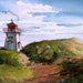 Point Escuminac Lighthouse, New Brunswick, Canada. White Tower, Red ...