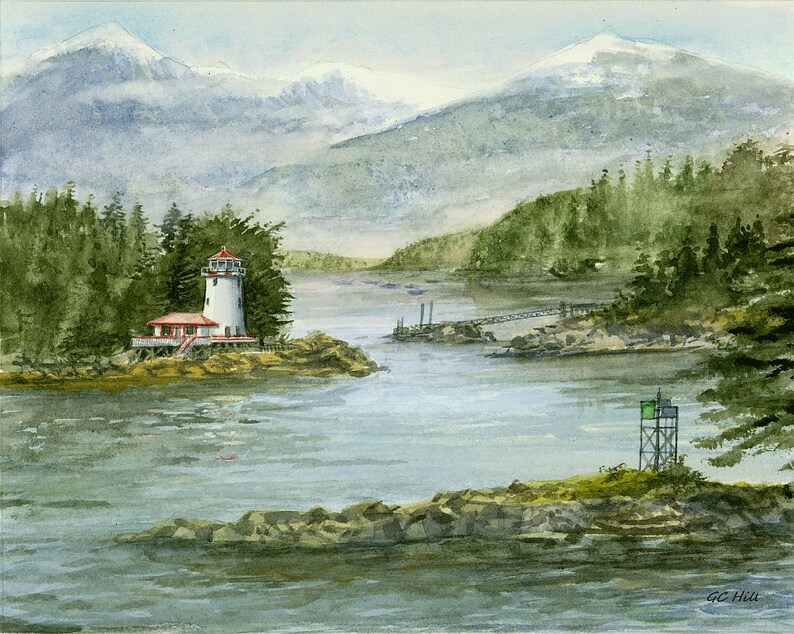 Rockwell Lighthouse Sitka Alaska. Dreamy Landscape of Island - Etsy