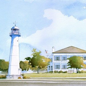 Biloxi Lighthouse & Visitors Center, Mississippi Gulf Coast Landscape ...