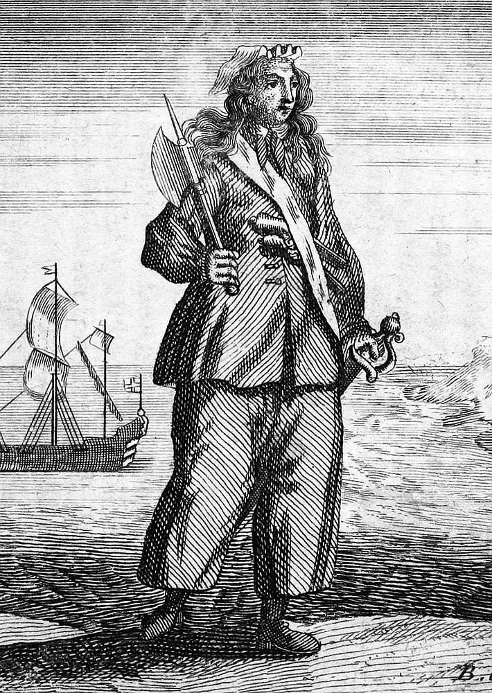 Mary Read W/ Battle Axe Pistol Bandolier Sword & Ship. - Etsy