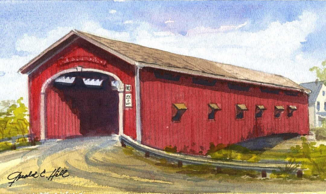 Buskirk Covered Bridge, Hoosic River, Rensselaer & Washington Counties ...