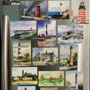 Portland Head Lighthouse Fridge Magnet 3.5x4". Sunset Clouds at Cape ...