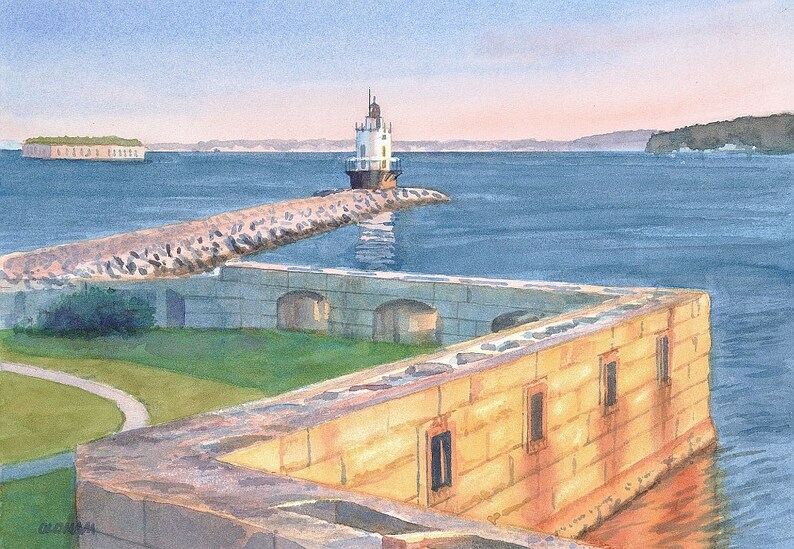 Spring Point Ledge Lighthouse Fort Preble Fort Gorges | Etsy