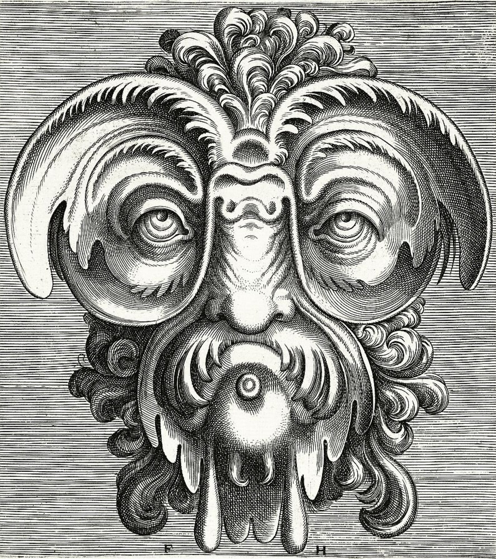 Funny Grotesque Masks Vintage Art Printable Coloring Pages. 6 | Etsy