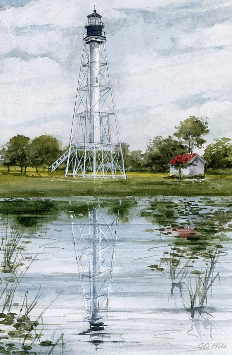 Florida Panhandle Lighthouses Notecard Collection. Set of 6 Beautiful ...