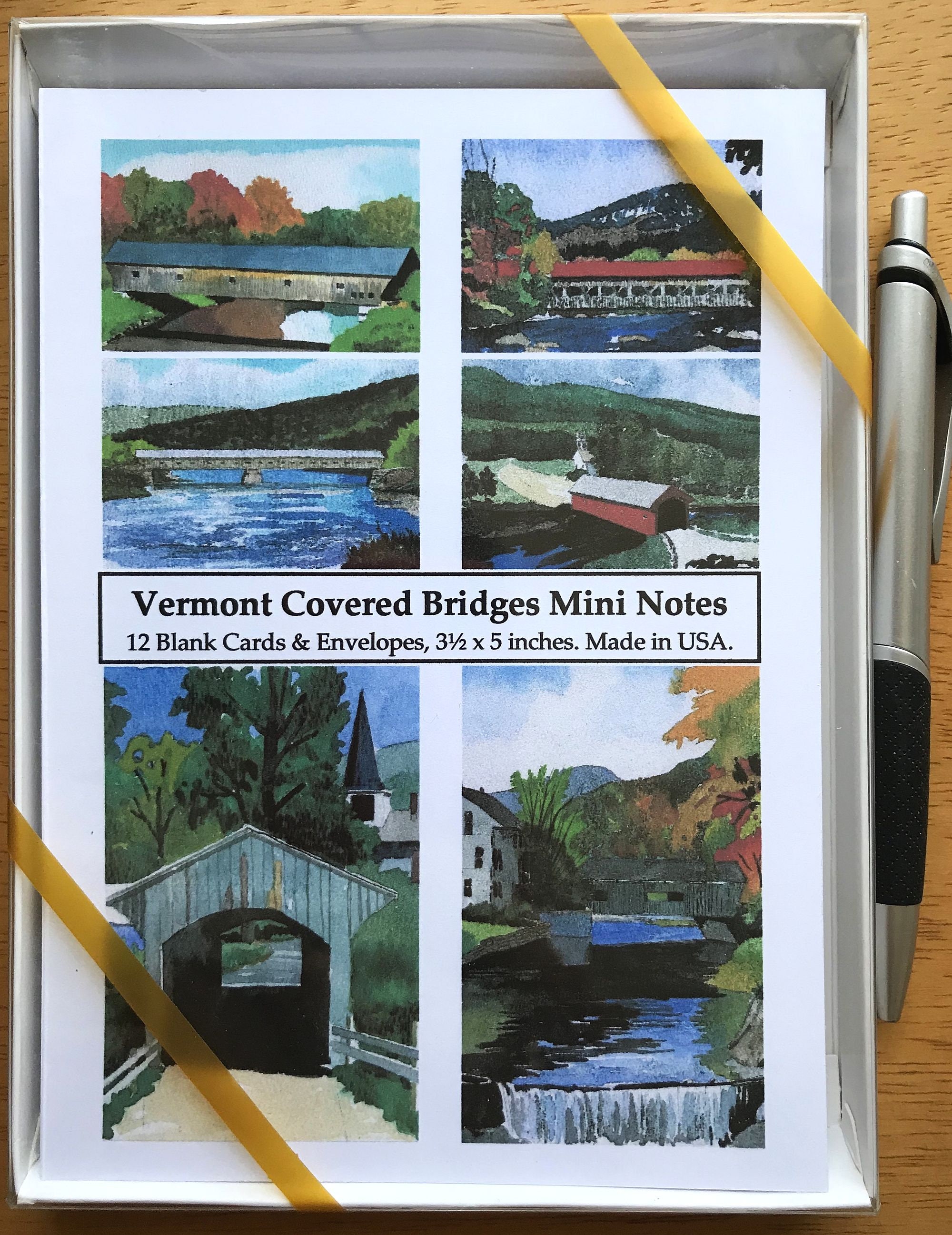 Vermont Covered Bridges Mini Notes Collection. Watercolor | Etsy