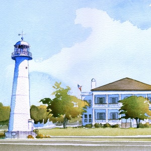Biloxi Lighthouse & Visitors Center, Mississippi Gulf Coast Landscape ...