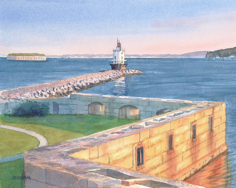 Spring Point Ledge Lighthouse Fort Preble Fort Gorges - Etsy