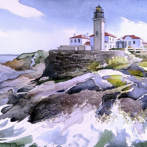 Cove Point Lighthouse, Maryland, Landscape Fridge Magnet. Keeper's ...