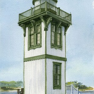 Table Bluff Lighthouse, Woodley Island Marina, Eureka, CA. Square White ...