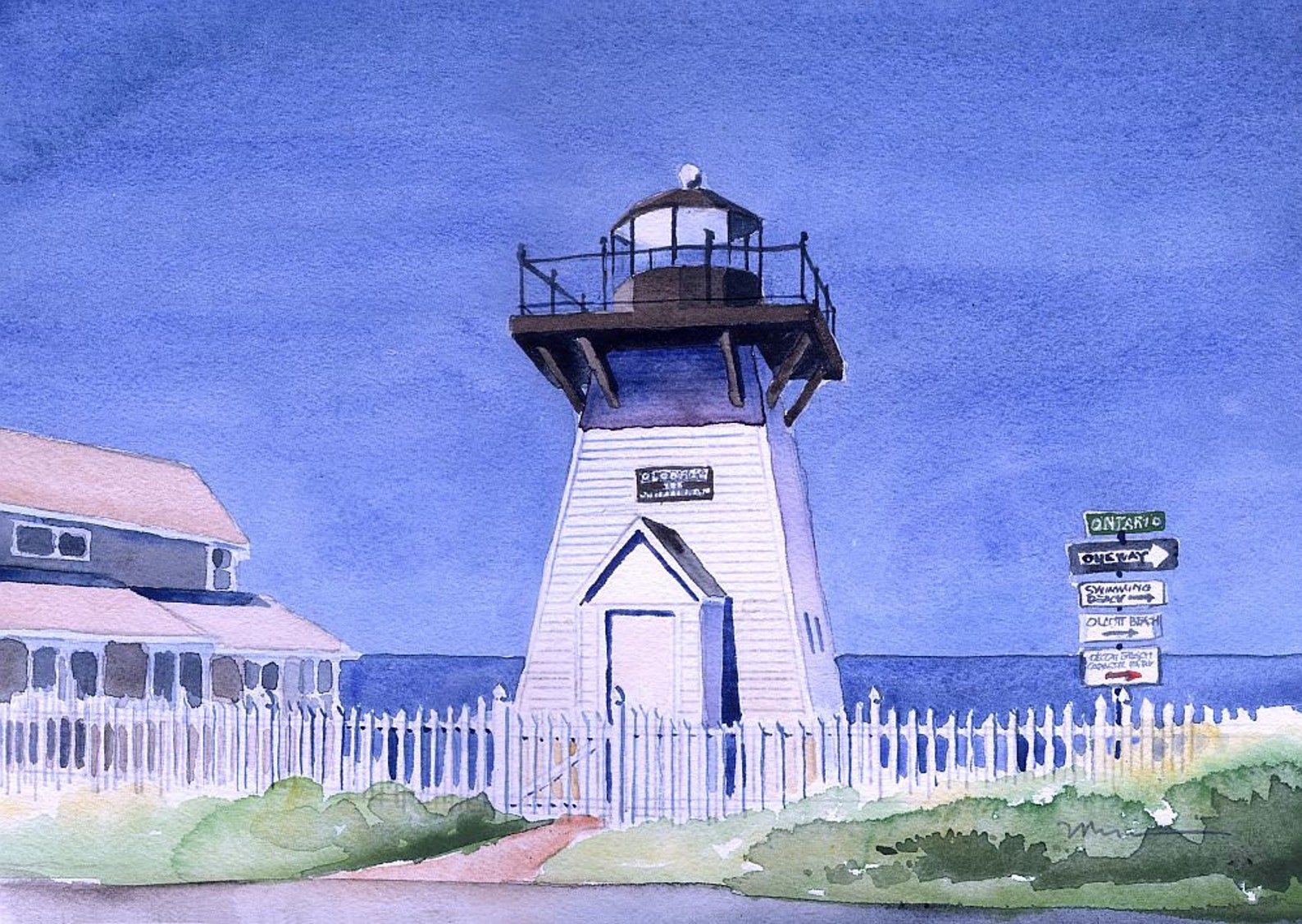 Olcott Lighthouse Landscape Lake Ontario New York. James - Etsy