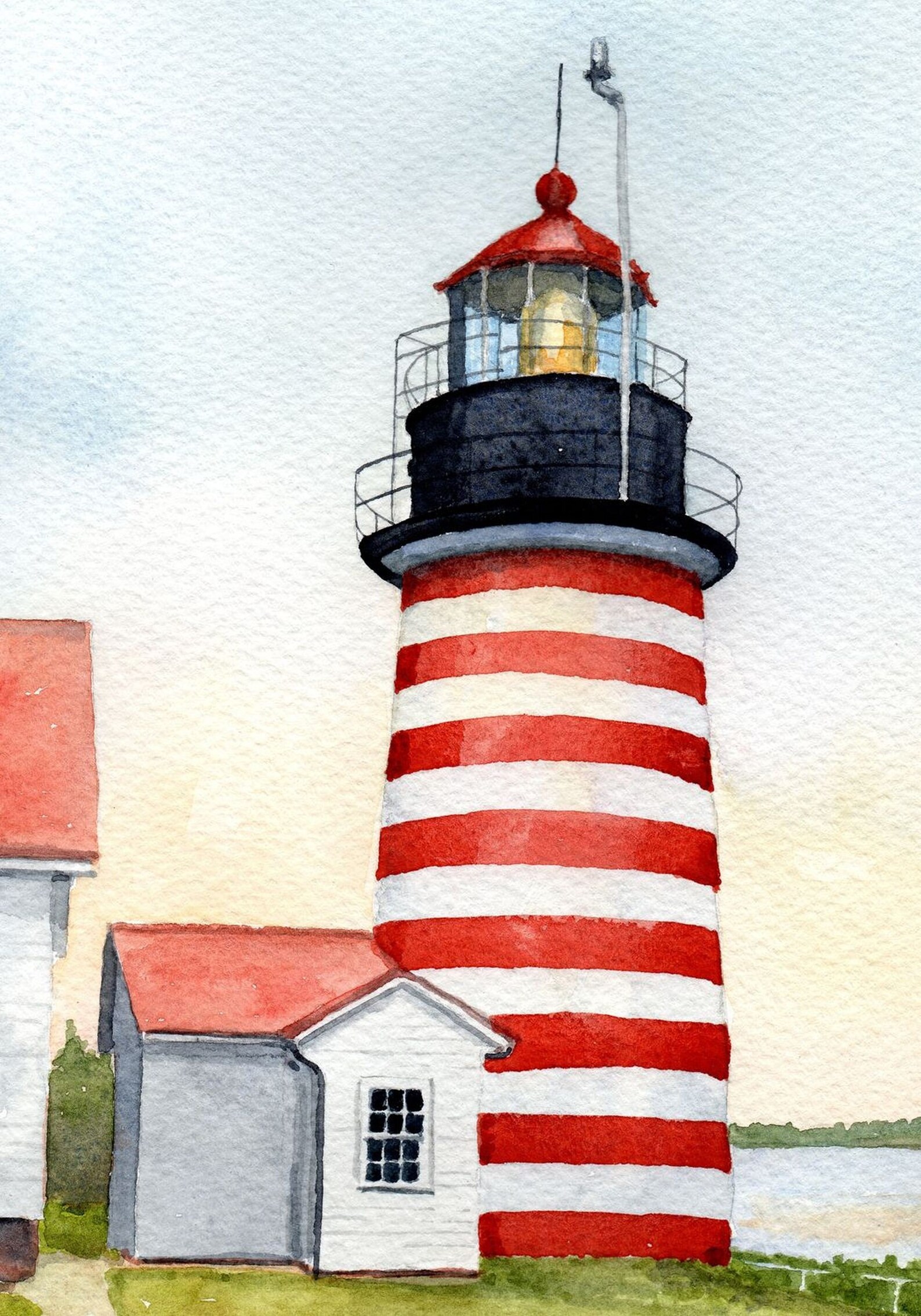 West Quoddy Head Lighthouse Fridge Magnet 3.5x5. Lubec - Etsy