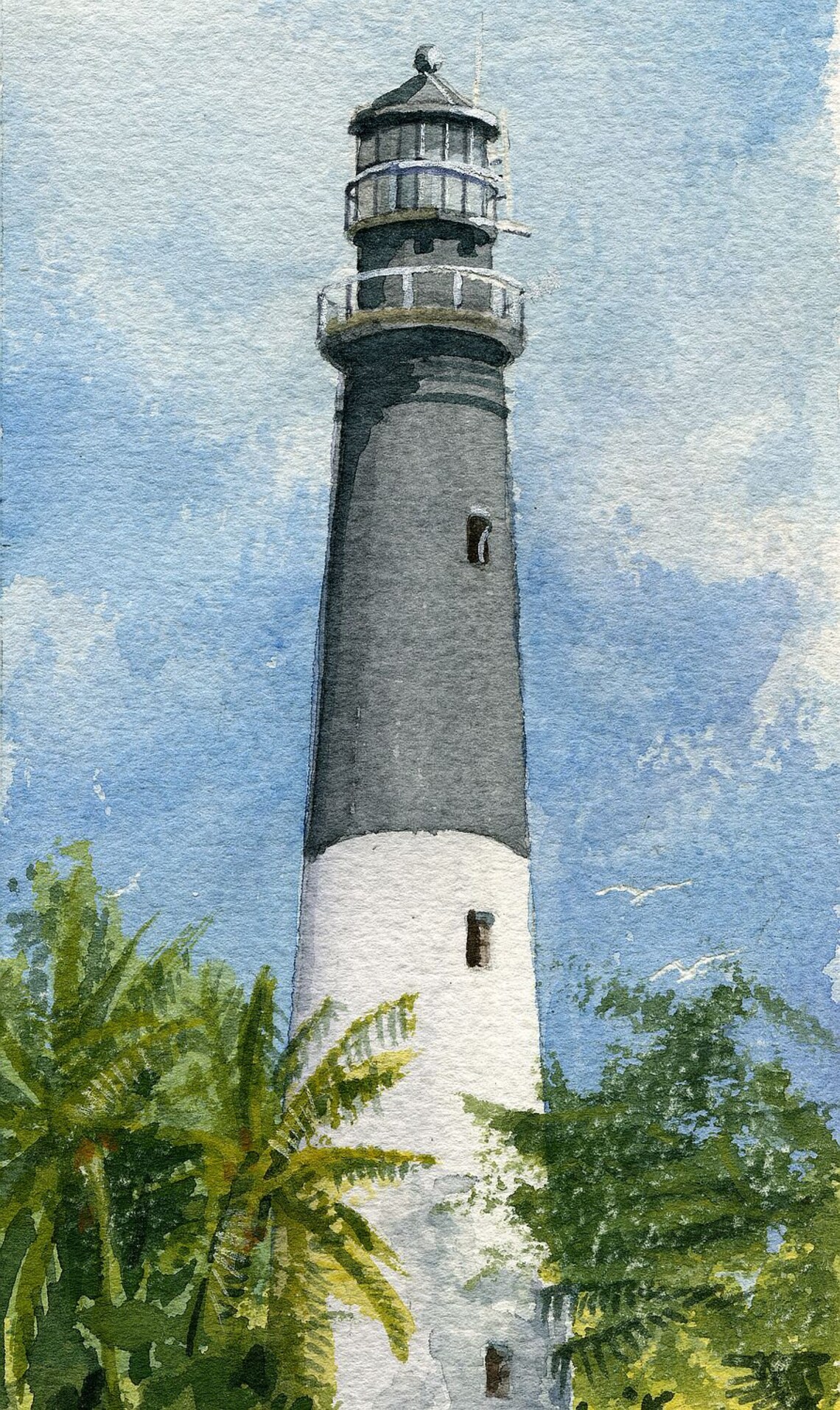 Dry Tortugas Lighthouse Loggerhead Key Florida. Black & - Etsy