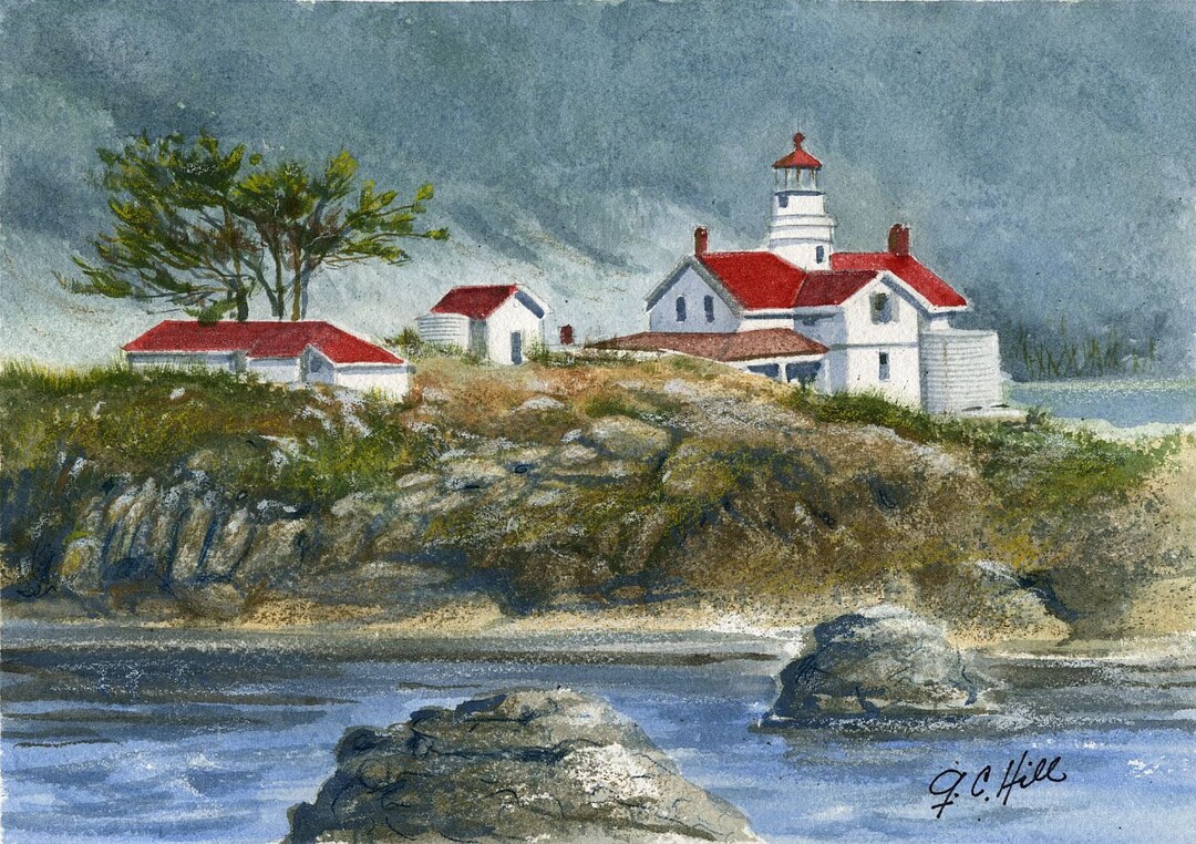 Battery Point Lighthouse, Crescent City, California, Dramatic Sky ...