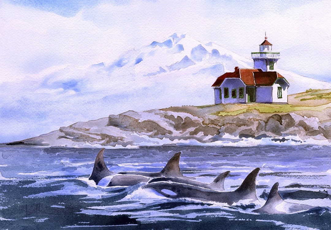 Patos Island Lighthouse, Mt. Baker & Orcas. San Juan Islands Trifecta ...