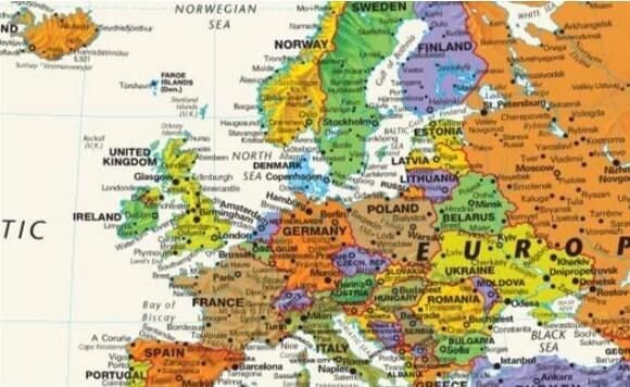 World Wall Map on Tyvek. Landscape, 28-1/2 X 50 Inches. Colorful ...