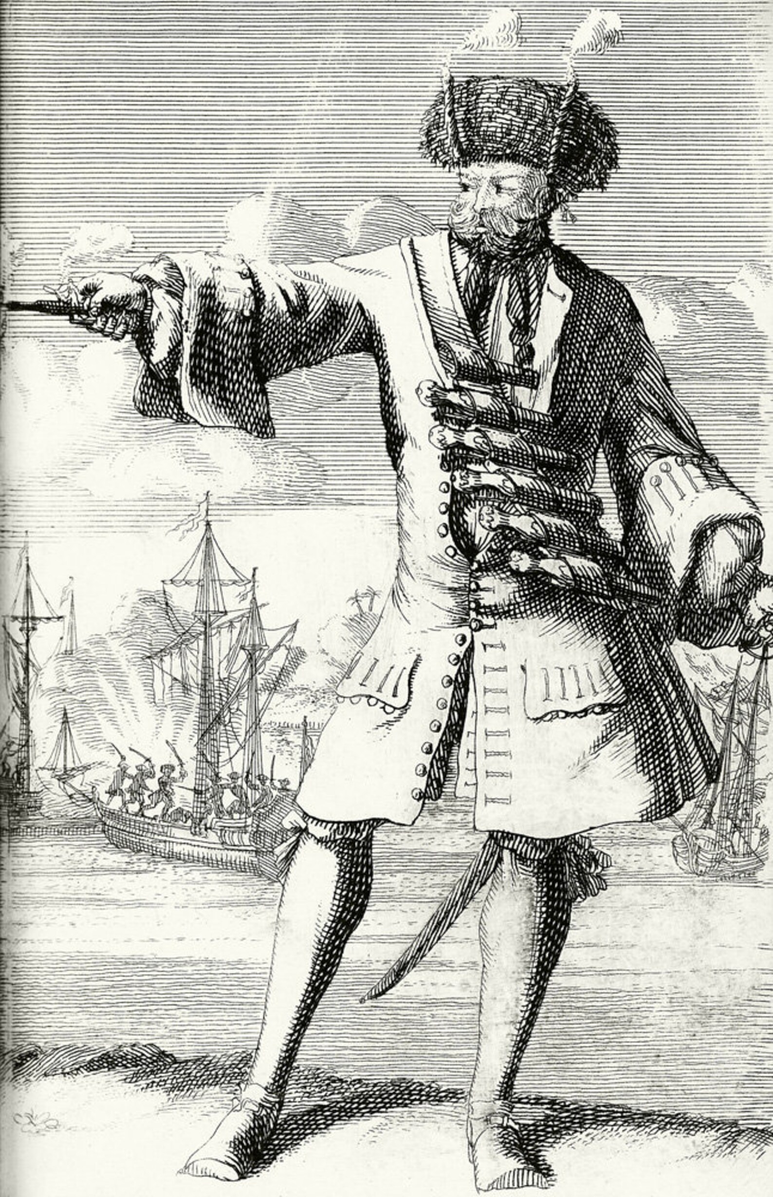 Blackbeard Notecard Set. Vintage 18c B&w Illustrations of - Etsy