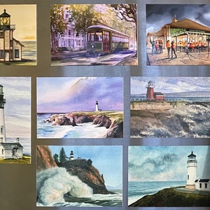 Point Cabrillo Lighthouse Fridge Magnet 3.5x4". Pacific Sunset ...