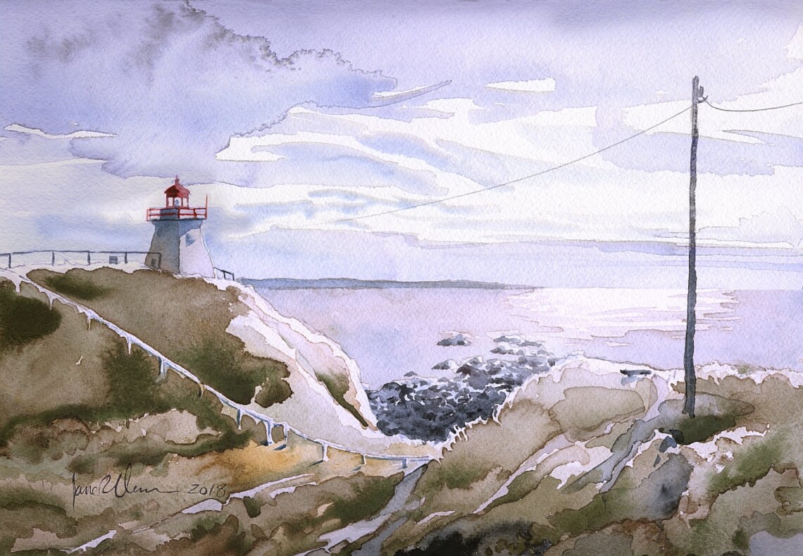 Cape Enrage Lighthouse New Brunswick Canada. Shimmering | Etsy