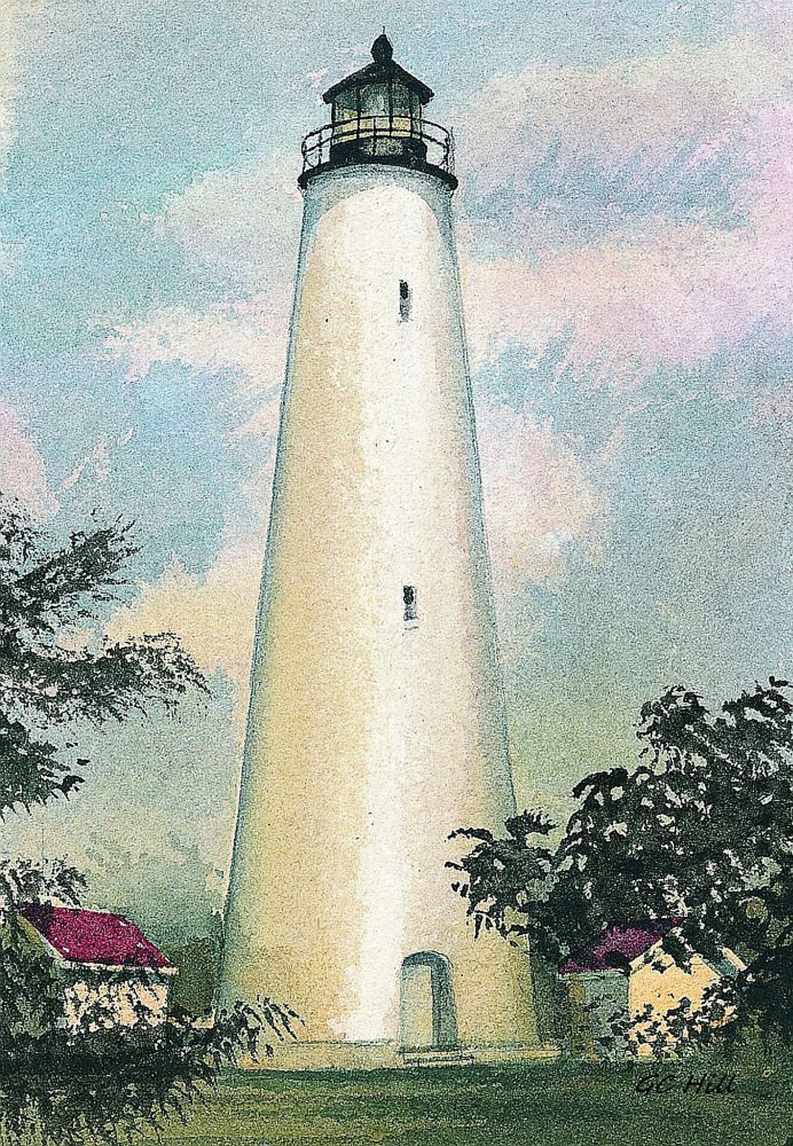 Georgetown Lighthouse Winyah Bay SC. White Tower Pink - Etsy