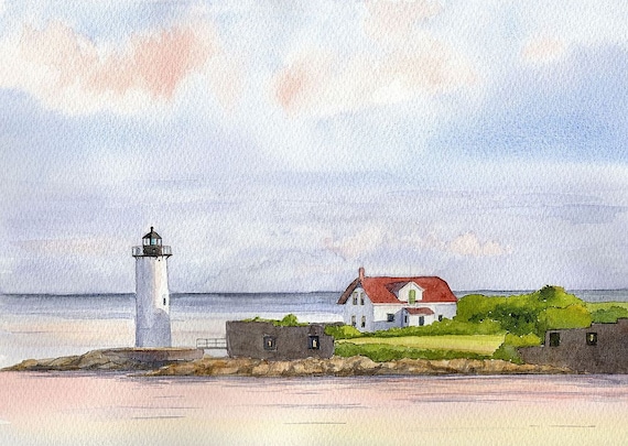 Portsmouth Harbor Lighthouse Fort Constitution USCG New - Etsy