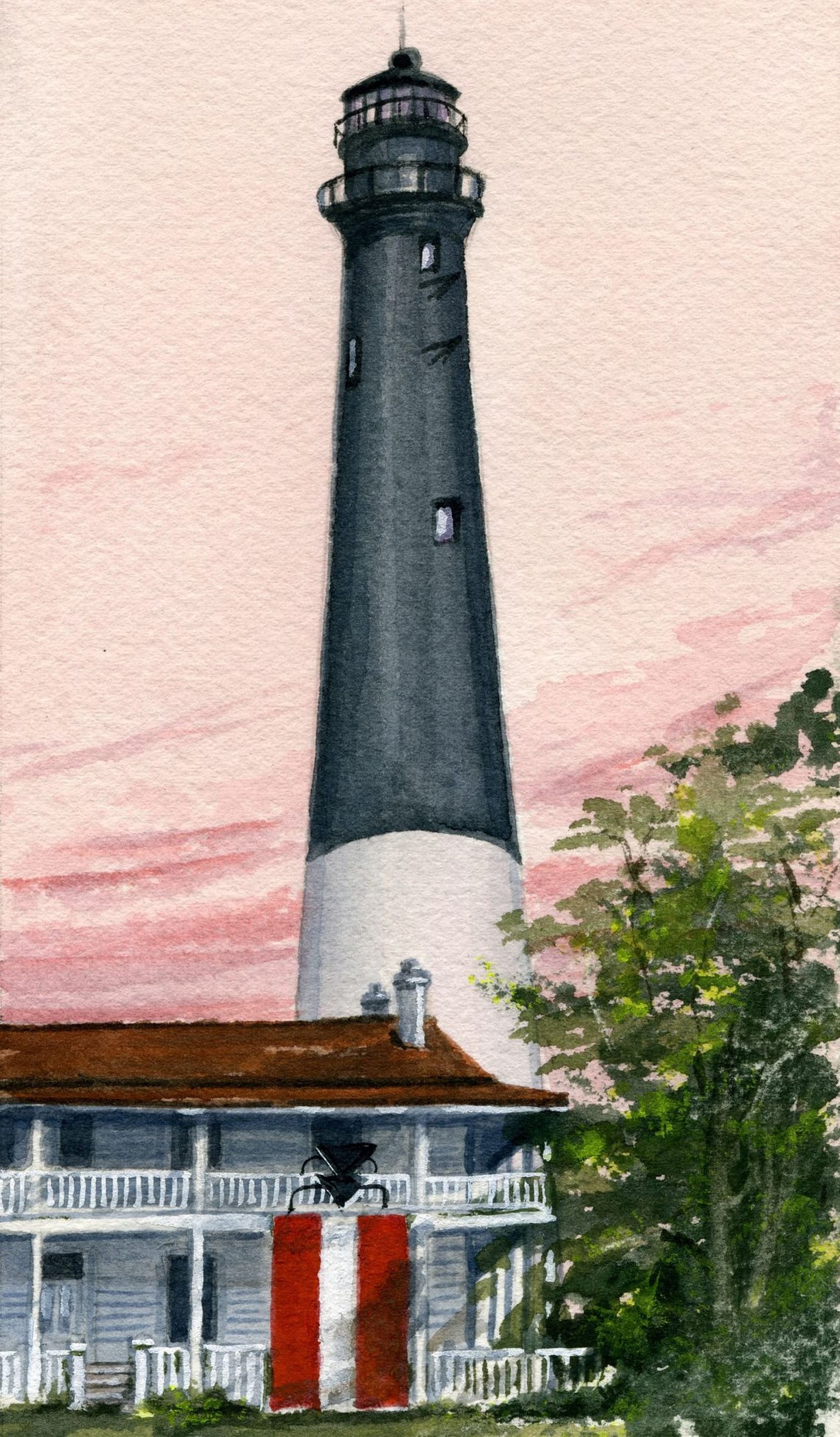 Florida Panhandle Lighthouses Notecard Collection. Set of 6 Beautiful ...