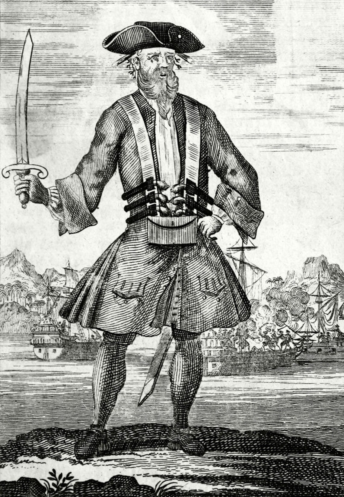 Blackbeard Notecard Set. Vintage 18c B&w Illustrations of - Etsy