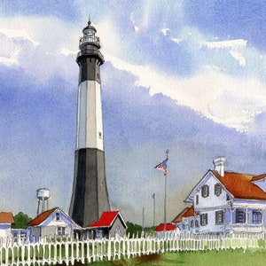 Tybee Island Lighthouse Fridge Magnet 3.5x5. Savannah - Etsy
