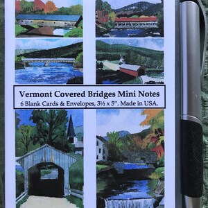 Vermont Covered Bridges Mini Notes Collection. Watercolor Paintings of ...