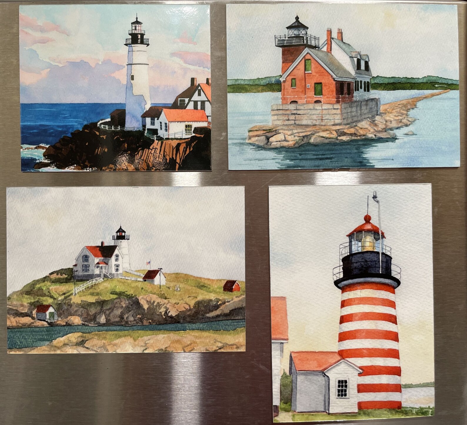 Rockland Breakwater Lighthouse Fridge Magnet 3.5x5". Midcoast Maine ...