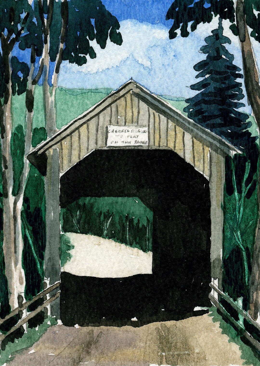 Kingsley Covered Bridge, Mill River, Clarendon, Vermont. Summer ...