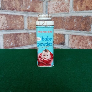 Mid-century Mennen Baby Talcum Powder Tin - Etsy